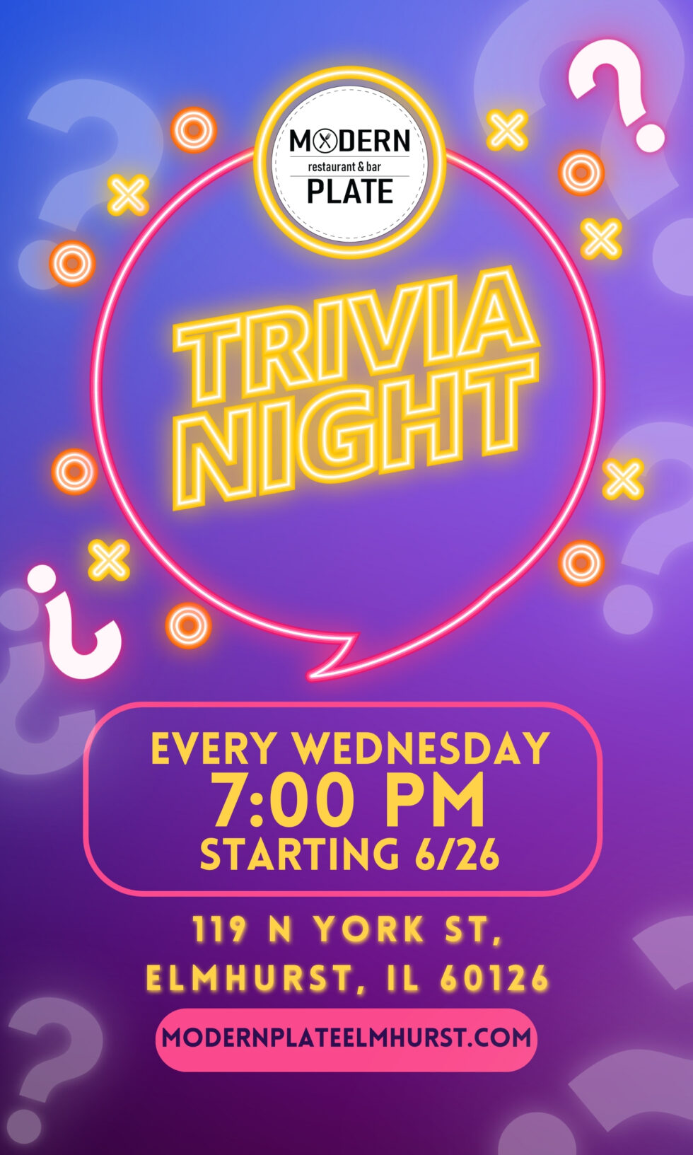 Specials & Events - Modern Plate Elmhurst